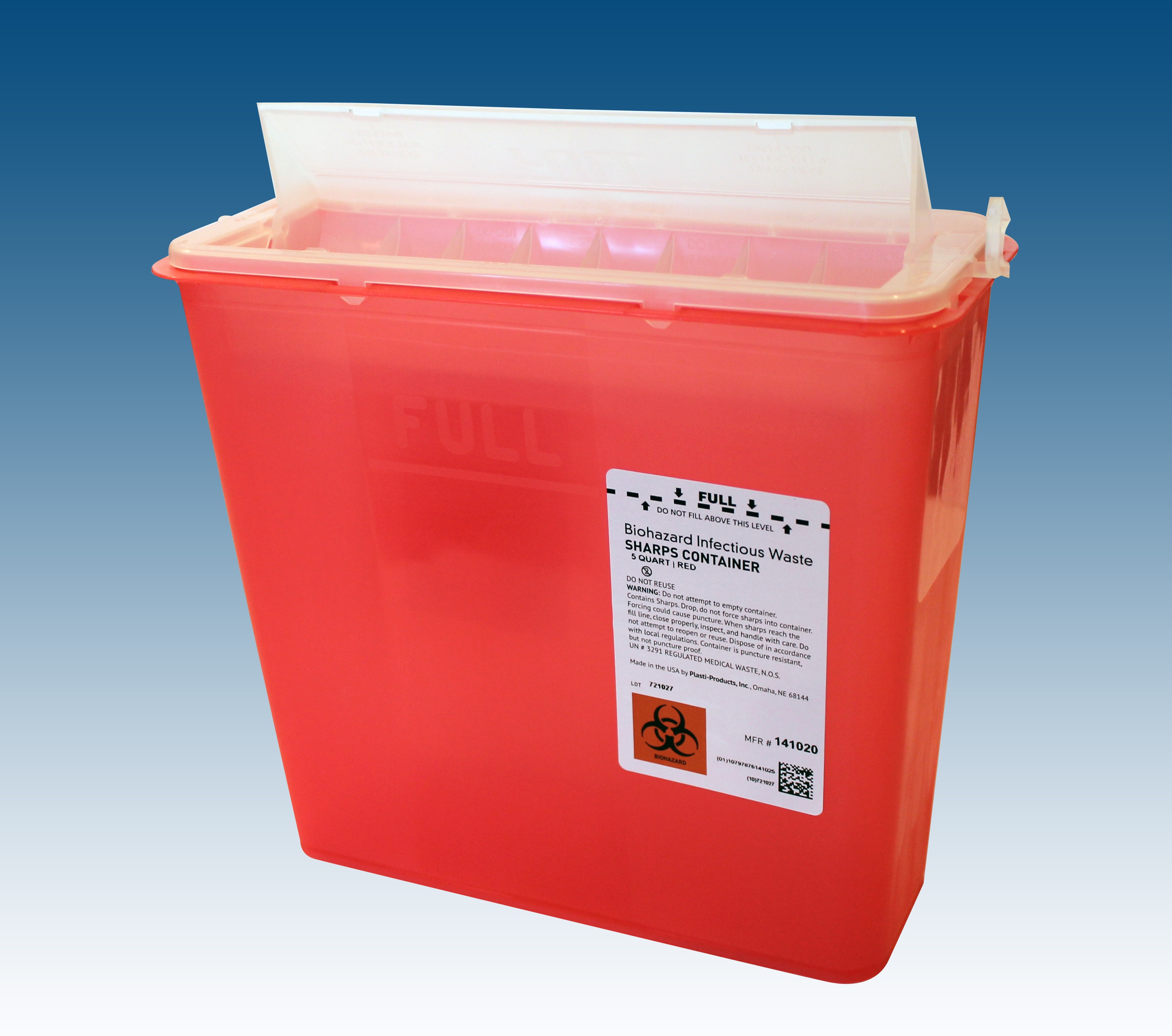 141020 5 Qt. Container Red, 20case | Plasti-Products